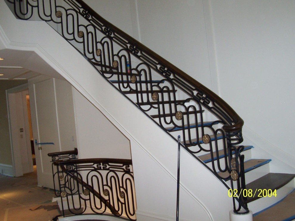 Interior Iron Handrail - Mediterranean - Staircase - Atlanta - by ...