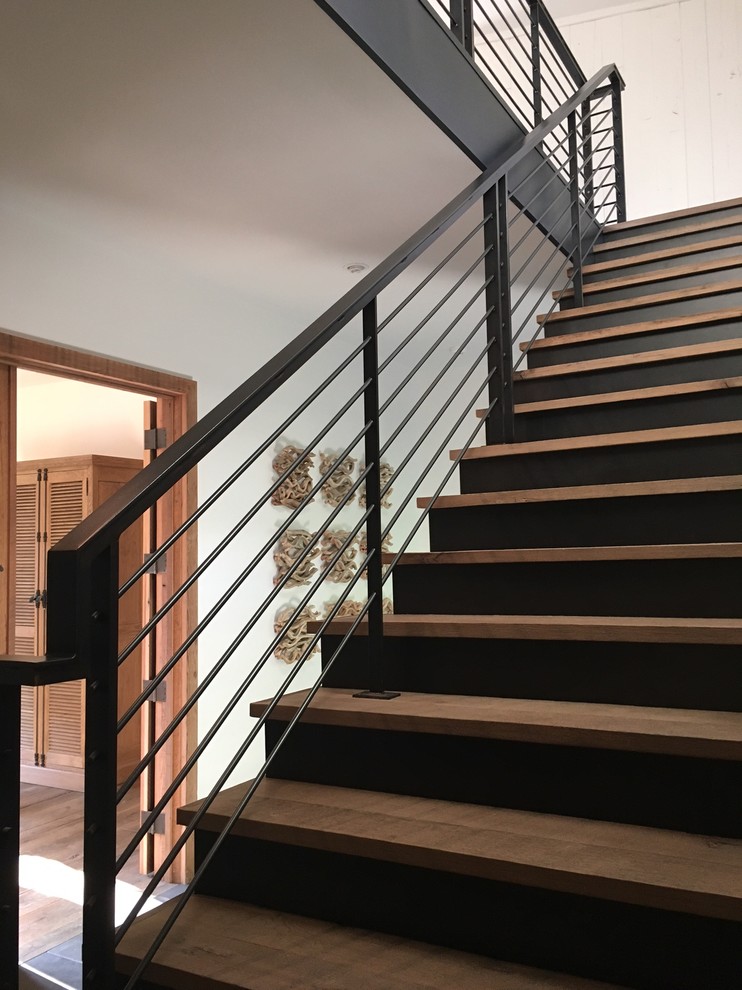 Interior Rustic Railing Job - Rustic - Staircase - Indianapolis - by ...
