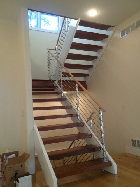 Interior Stairs with Prova Railing - tube style - Modern - Staircase ...