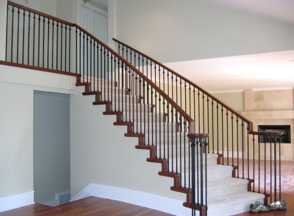 Interior Wrought Iron Railing - Transitional - Staircase - Vancouver ...