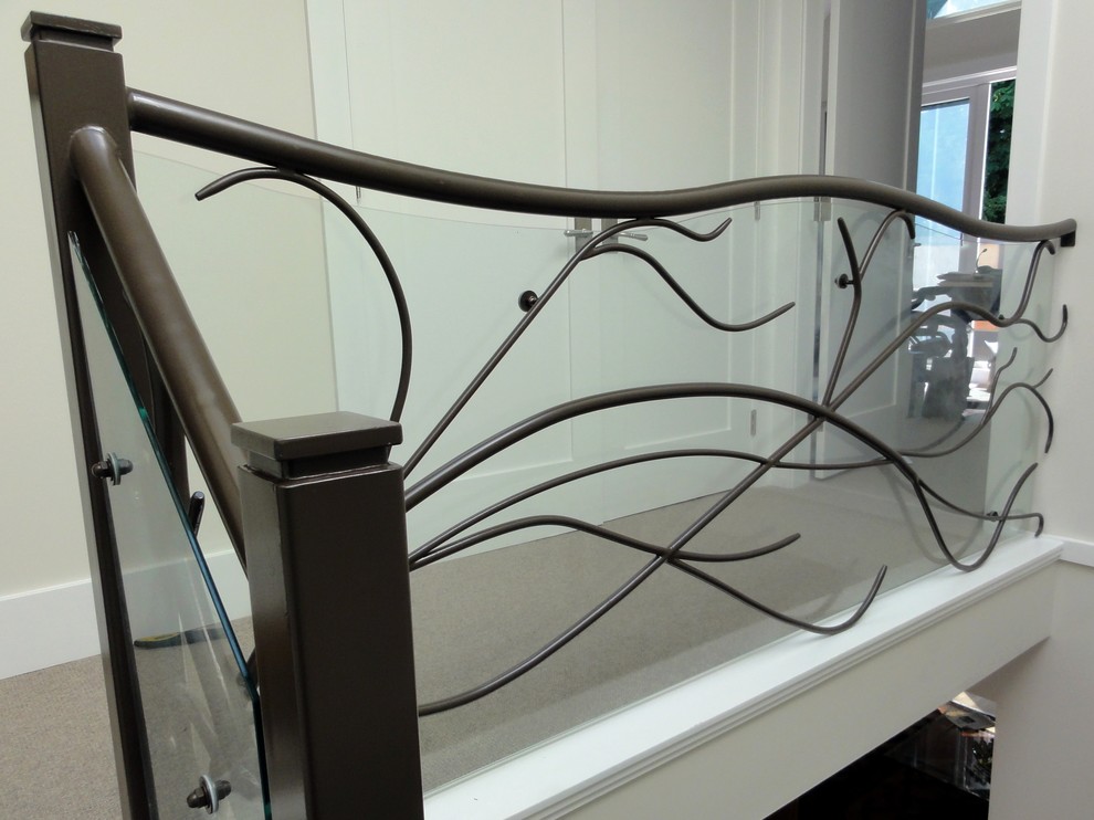 Interior Wrought Iron Railing - Contemporary - Staircase - Vancouver ...
