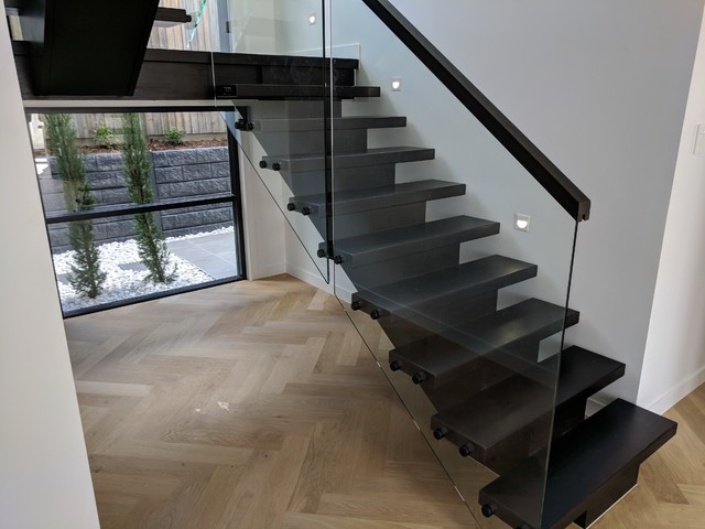 Internal Glass Balustrade - Modern - Staircase - Gold Coast - Tweed ...
