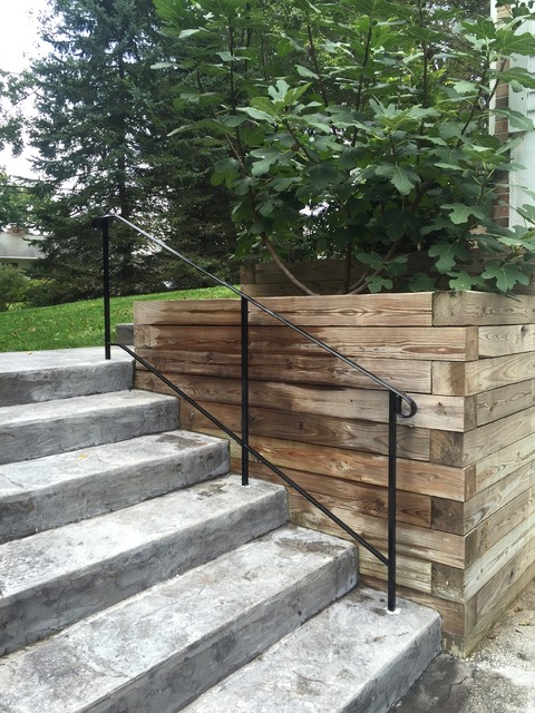 Iron Railing without Pickets - Traditional - Staircase - Philadelphia ...