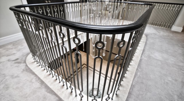 Its a staircase with boxed stringer and laser cut mild steel balustrade ...