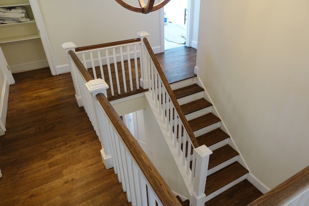 Jacobean Staircase with White Spindles - Traditional - Staircase ...