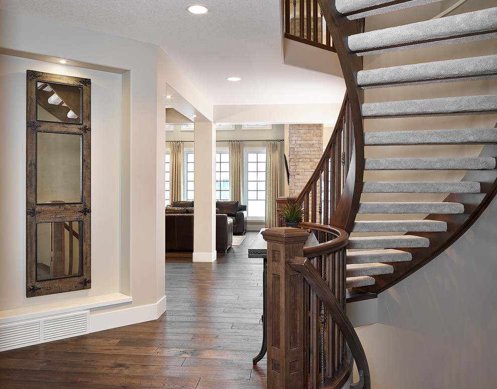 Jagare Ridge Buena Vista Showhome - Transitional - Staircase - Edmonton ...