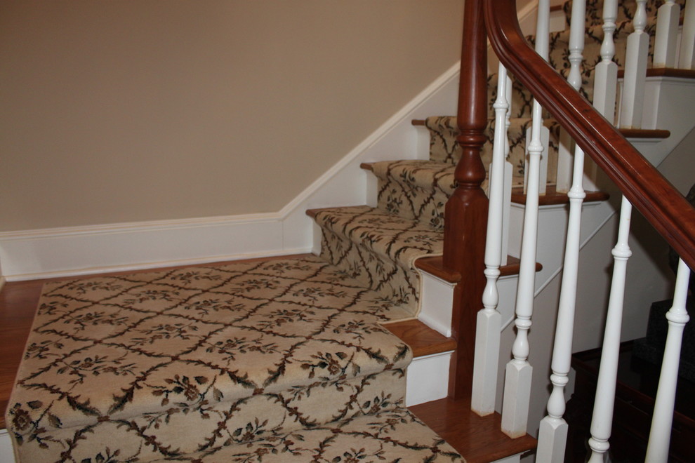 Floral Trellis Staircase Carpet without Border Custom - Traditional ...