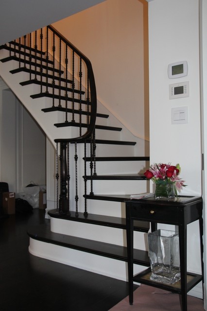 L shaped with long steep curved handrail - Staircase - New York - by ...