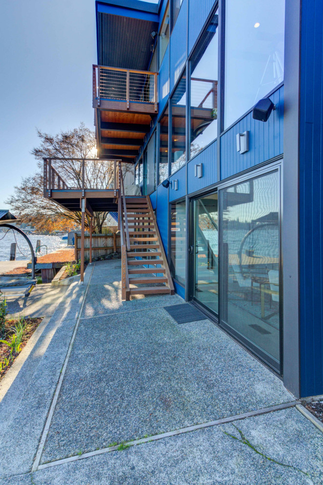 Lake Washington Exterior and Railing - Modern - Staircase - Seattle ...