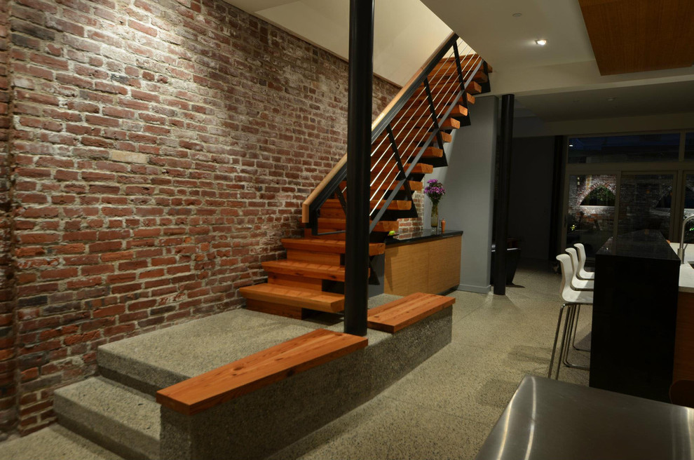Lantern House - Reclaimed Wood Stairs - Contemporary - Staircase ...