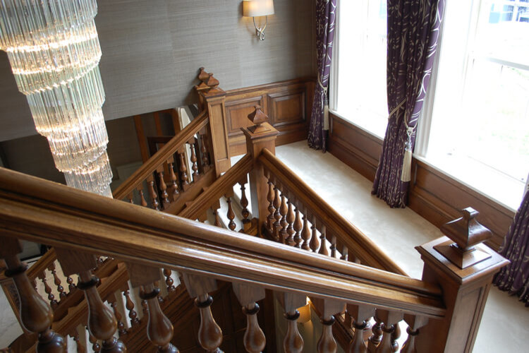 Large Georgian Inspired Oak Staircase and Entrance Hall - Traditional ...