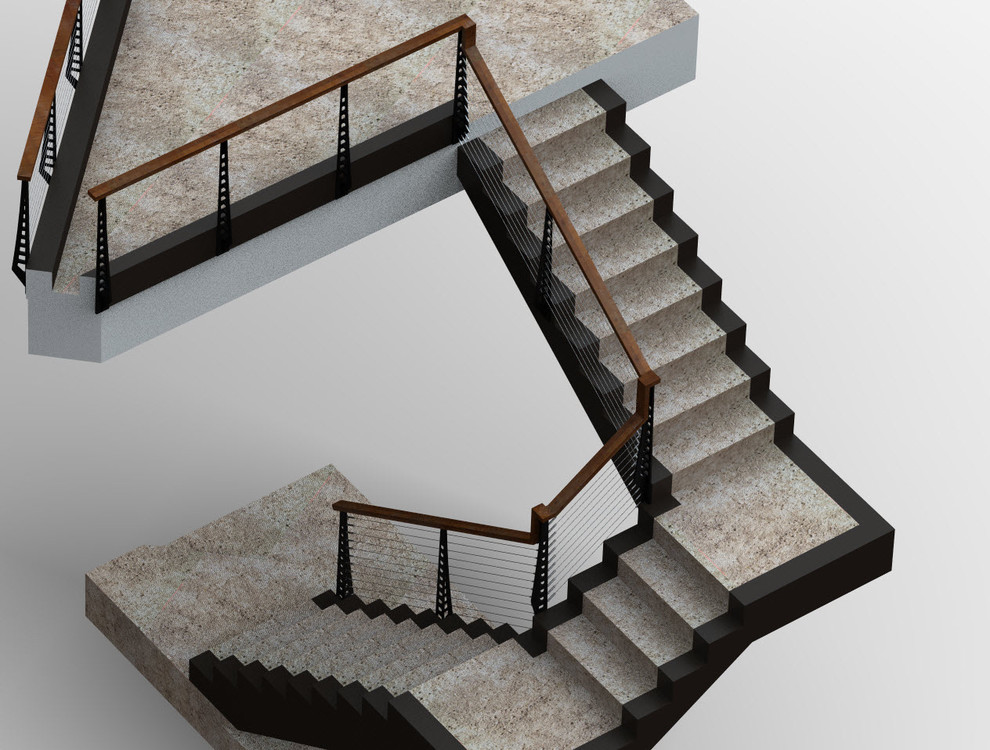 Las Vegas Home stairs and railings - Contemporary - Staircase - Las ...