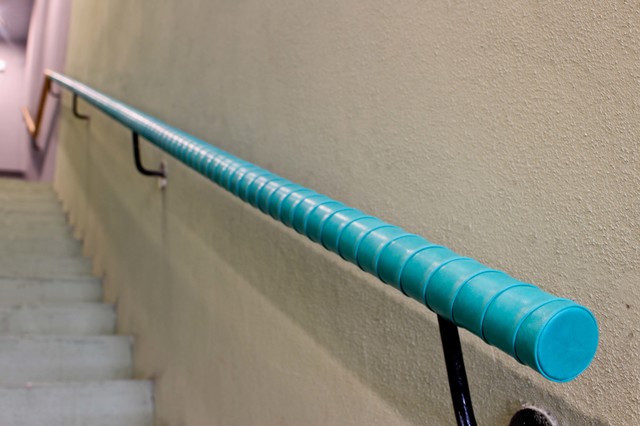 Leather wrapped handrail - Contemporary - Staircase - Sydney - by BOUND ...