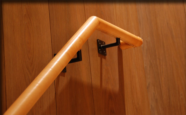 Leather Wrapped Stair Railings - Contemporary - Staircase - Other - by ...