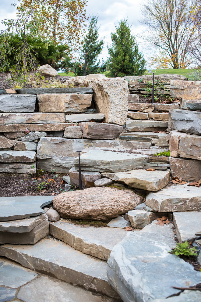 Limestone Grotto Retreat - Eclectic - Staircase - Detroit - by Lotus ...