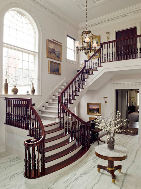 Litchfield County Connecticut Farm House - Traditional - Staircase ...