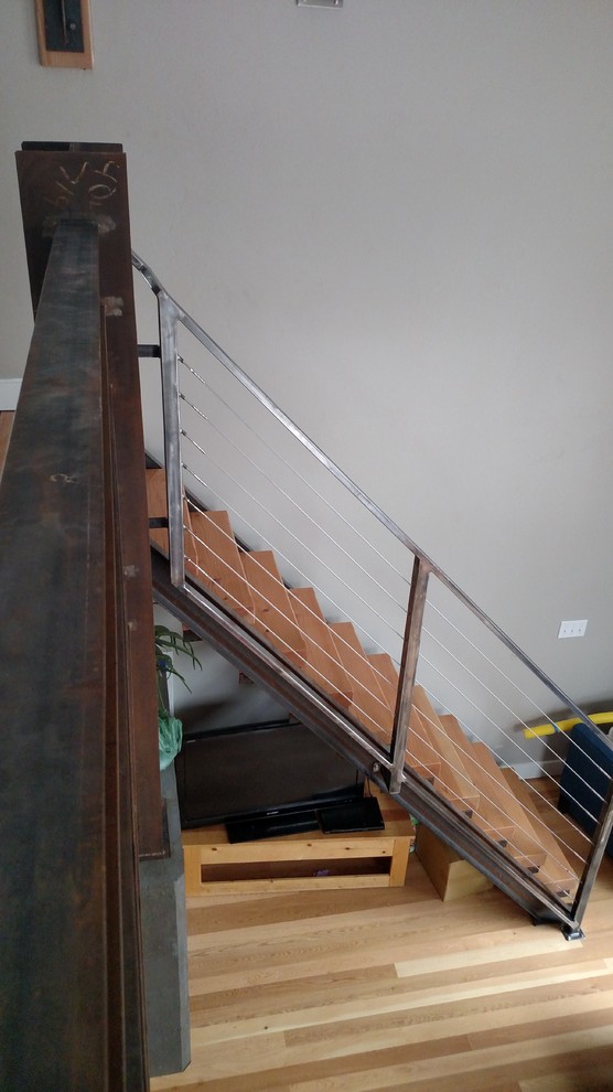 Loft Staircase Cable Rail & Cable Filler Railing - Modern - Staircase ...