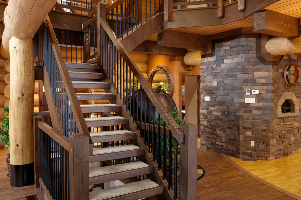 Log & Timber - Harrington - Rustic - Staircase - Montreal - by Harkins ...