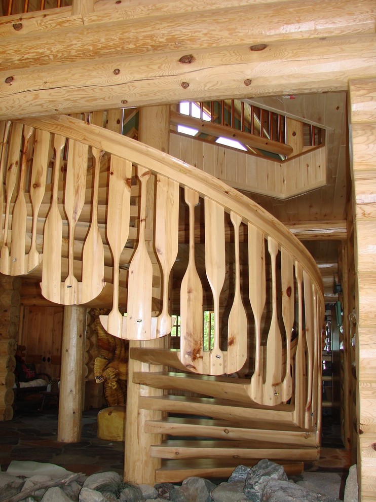 Log Look Accents Projects - Rustic - Staircase - Minneapolis - by ...