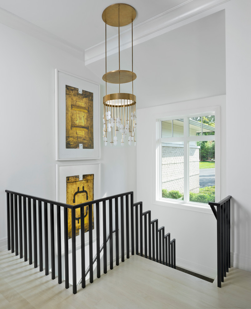 Long Lake Pines Contemporary Home - Transitional - Staircase - Detroit ...