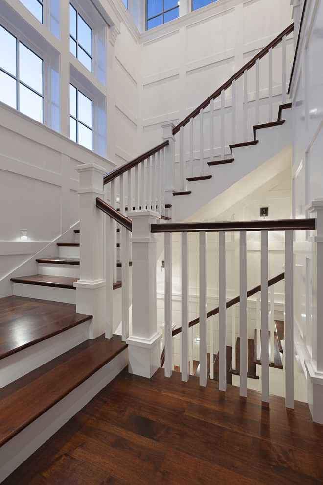 Los Gatos Cape Cod Shingle Style - Traditional - Staircase - San ...