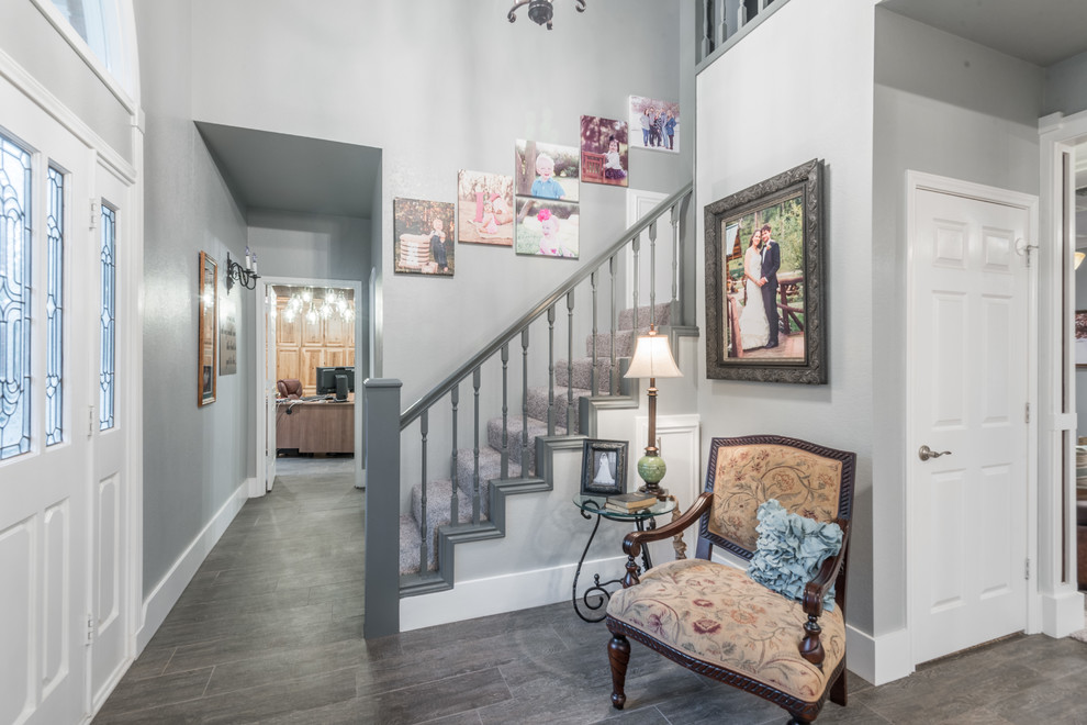 Lubbock Transitional Custom Home - Transitional - Staircase - Austin ...
