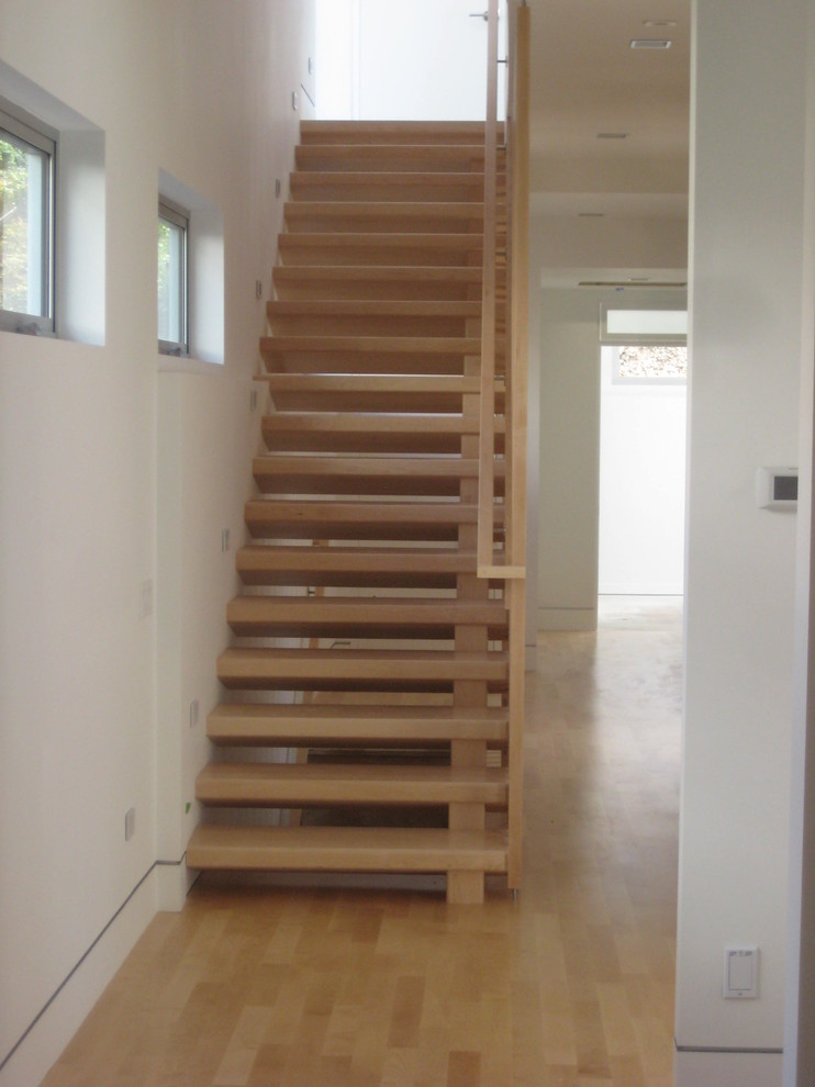 Maple Stairs and Baluster Wall - Contemporary - Staircase - San Diego ...