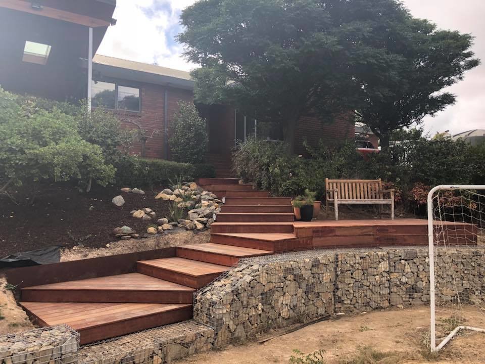 Merbau stairs - Modern - Staircase - Other - by Evoke Building Group ...