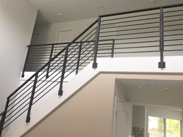 Meredith - horizontal steel railing - Modern - Staircase - Philadelphia ...