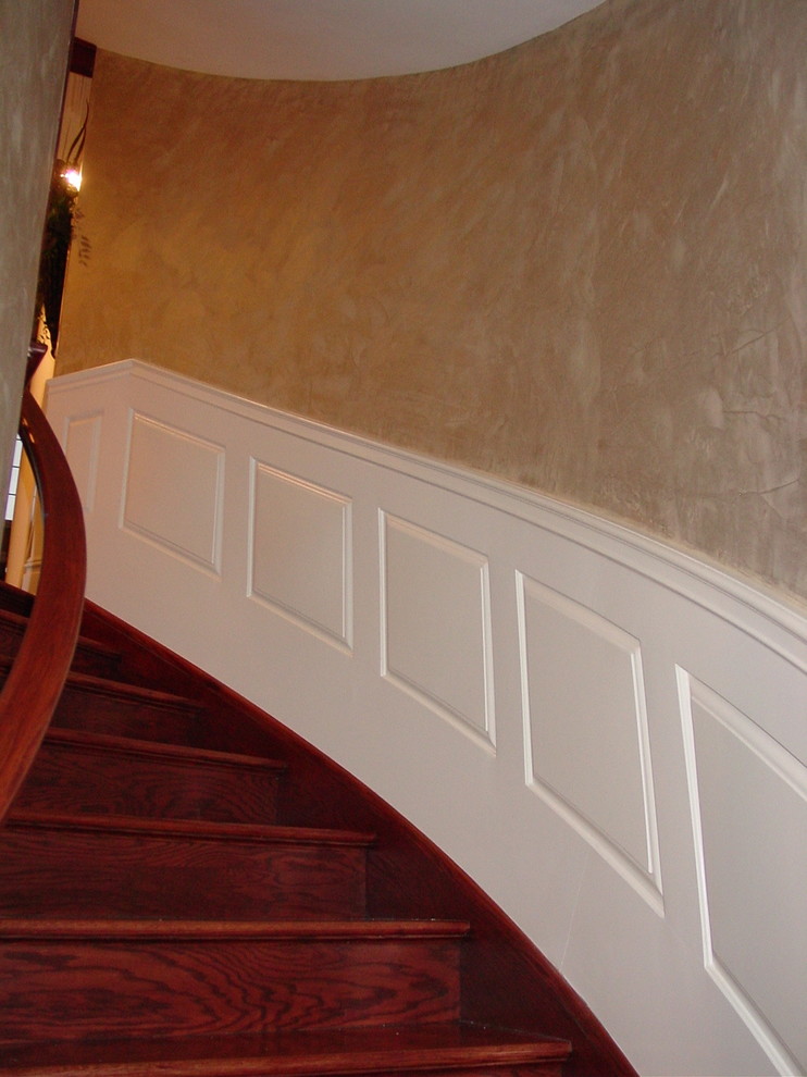 Metallic Plaster Staircase - Mediterranean - Staircase - Detroit - by ...