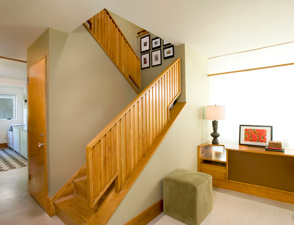 Midcentury-Style Renovation - Midcentury - Staircase - Boston - by S+H ...