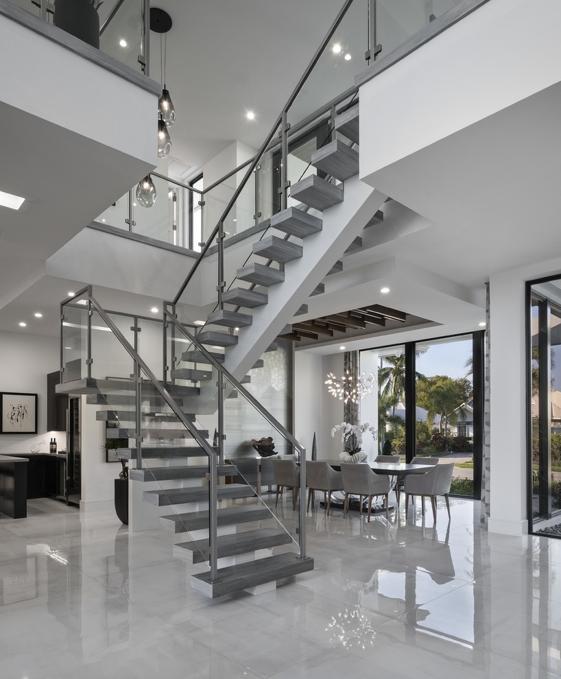 Modern 2-Story Home - Modern - Staircase - Miami - by Ellish Builders ...