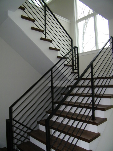 Modern interior metal railing - Contemporary - Staircase - Philadelphia ...
