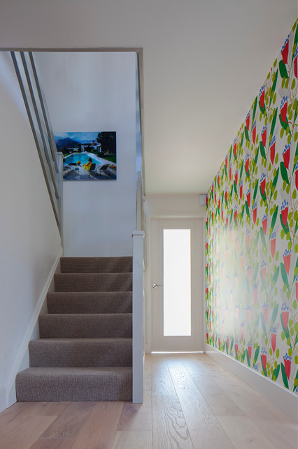 Modern Makeover to a 1980's House - Contemporary - Staircase ...