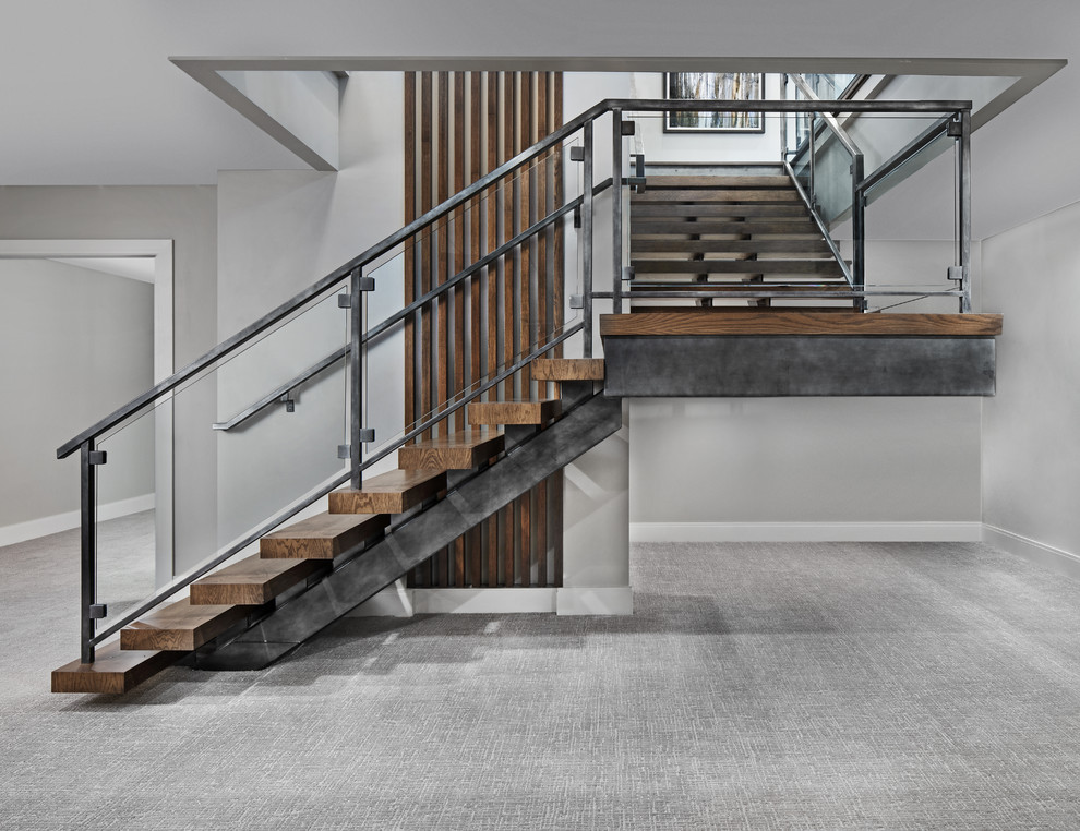 Modern Prarie - Contemporary - Staircase - Detroit - by Ellwood ...