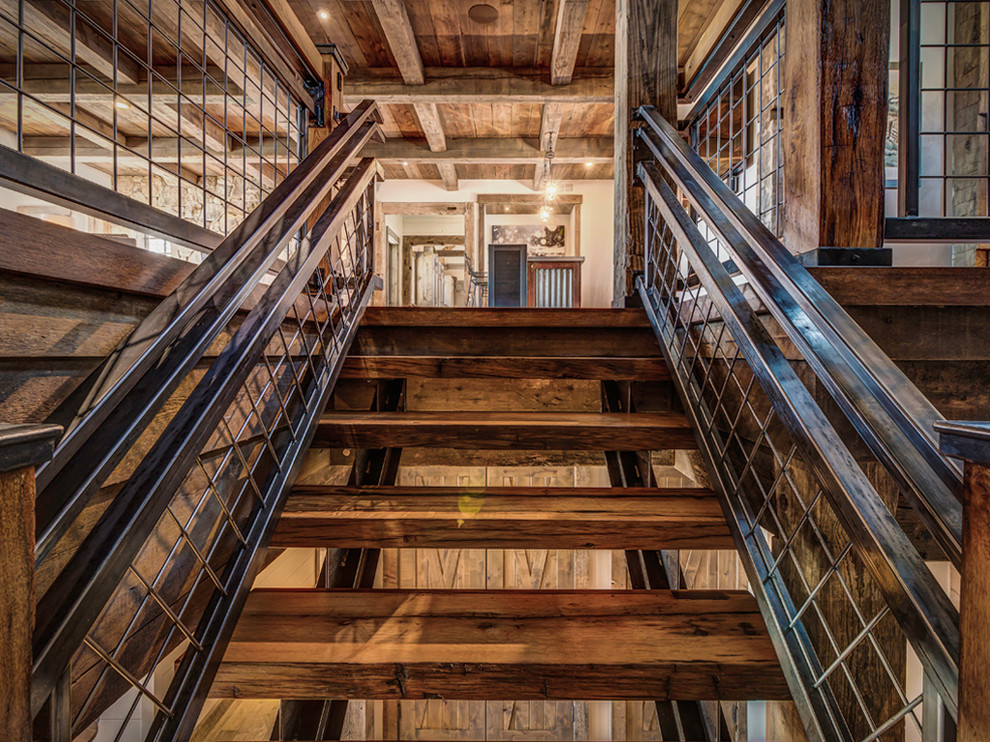 Modern Rustic Stairs - Rustic - Staircase - Boston - by NK Home ...