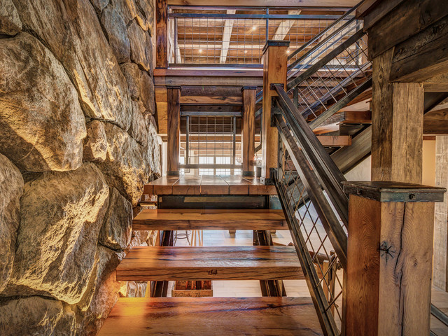Modern Rustic Stairs - Rustic - Staircase - Boston - by NK Home ...