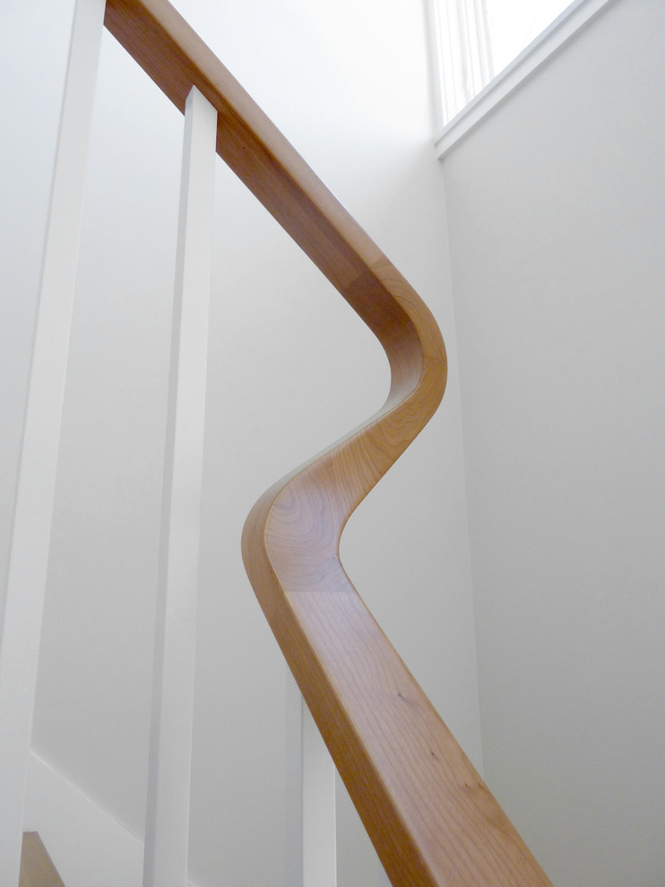 Modern Shaker Staircase detail - Transitional - Staircase - Boston - by ...