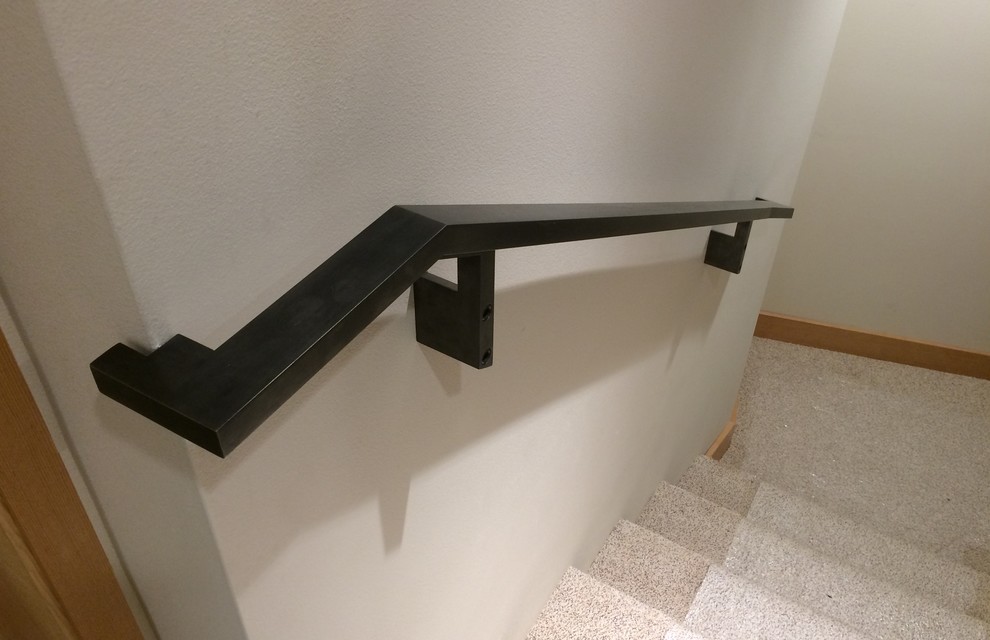 Modern Steel Railings - Modern - Staircase - Portland - by MW Design ...