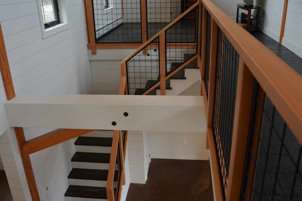 Modern Take on a Cottage Staircase - Farmhouse - Staircase - Boston ...