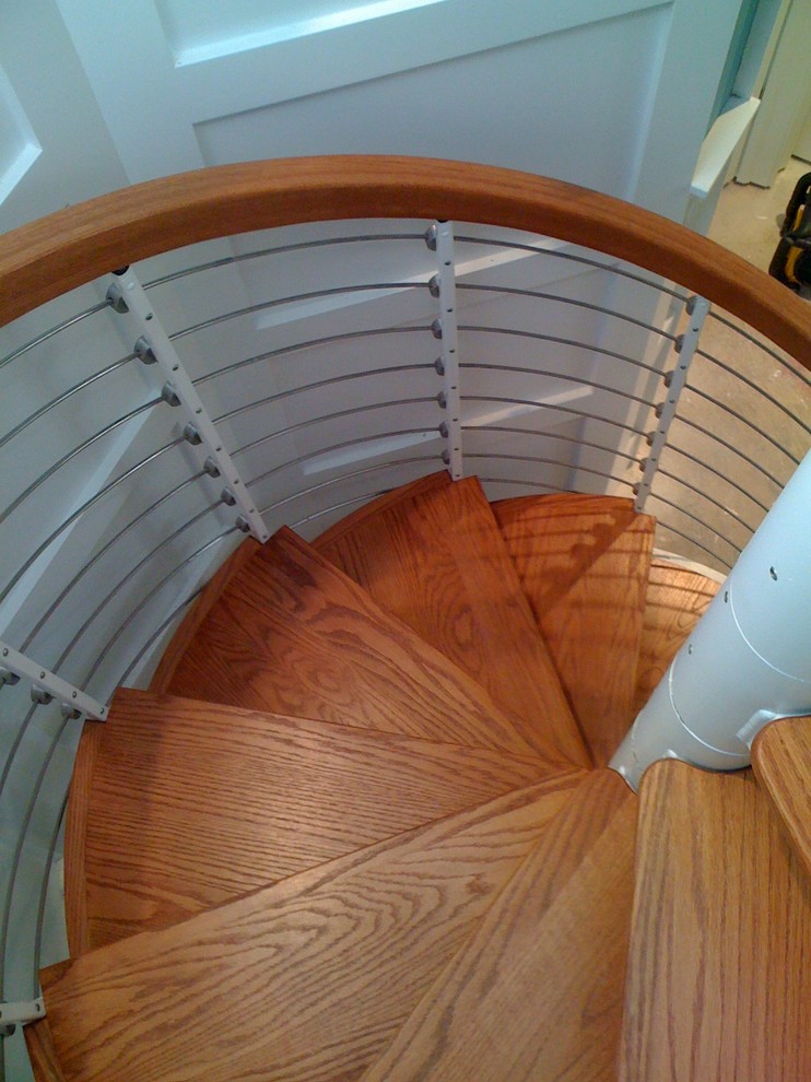 Multi Line Stainless Steel Spiral Staircase - Modern - Staircase ...