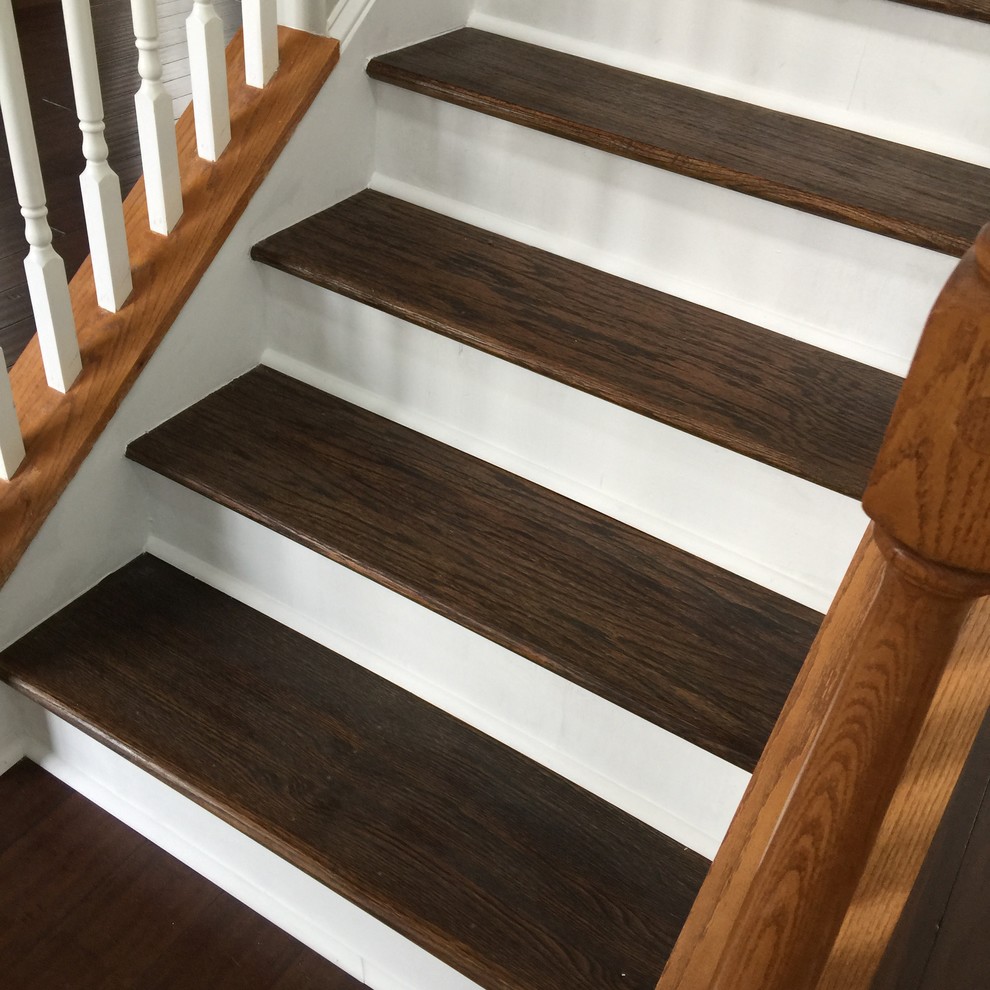 Nelson Hardwood Installation/ Stair case refurbish - Traditional ...