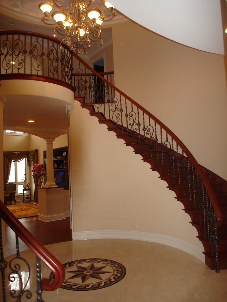 New Custom handbuilt staircase - Mediterranean - Staircase - Chicago ...