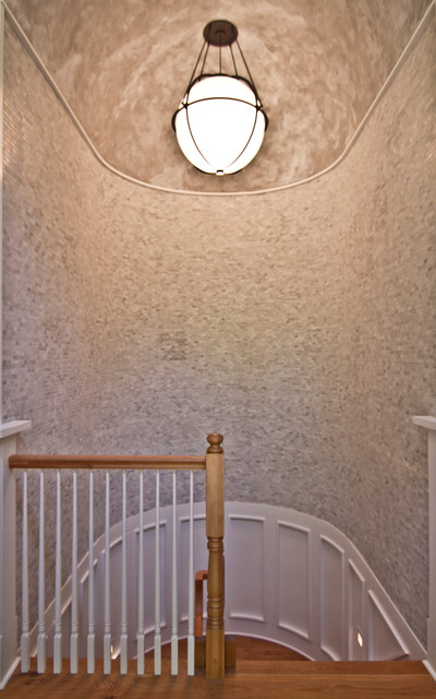 New stair across from front door & dormer - Traditional - Staircase ...