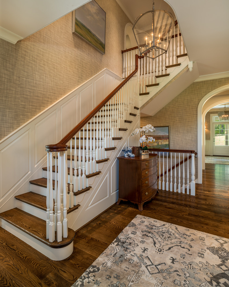 Modern Colonial Staircase at Lauren Trefl blog
