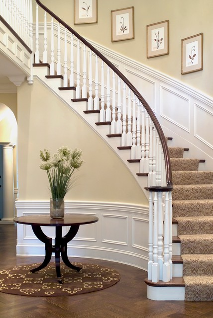 Newton Georgian Updated - Traditional - Staircase - Boston - by Slocum ...
