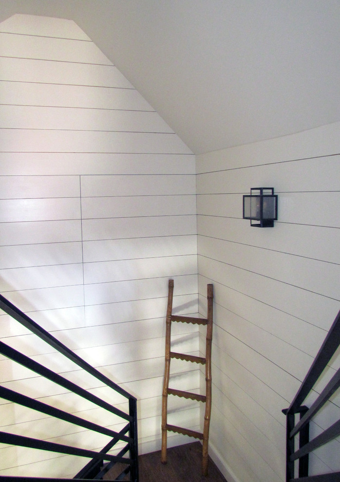 Nickle Gap board wall - Modern - Staircase - Portland Maine - by HOVDE ...
