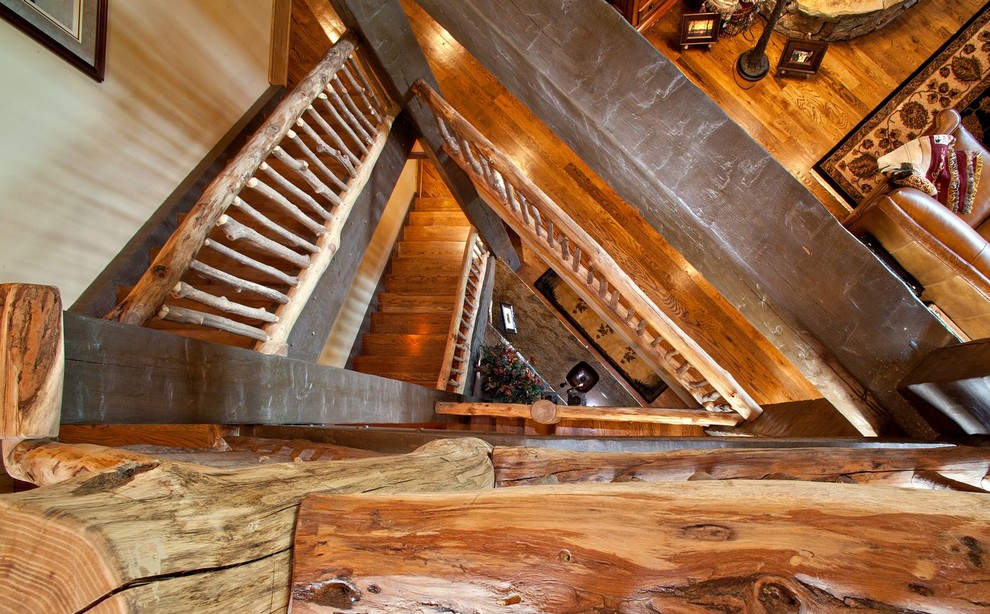 North Carolina Mountain Homes - Traditional - Staircase - Other - by ...