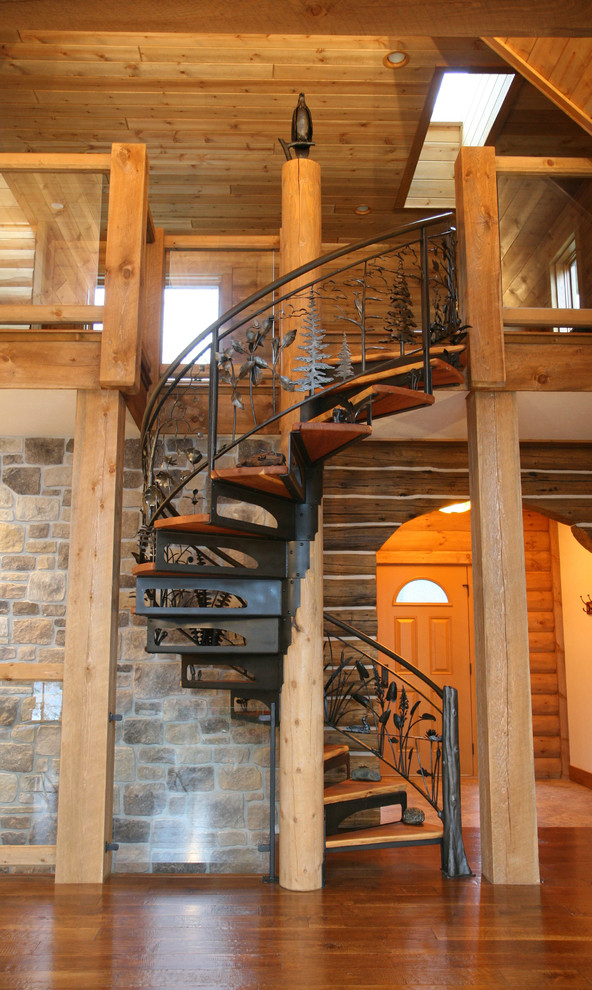North Woods Spiral Staircase - Rustic - Staircase - Other - by Benson ...