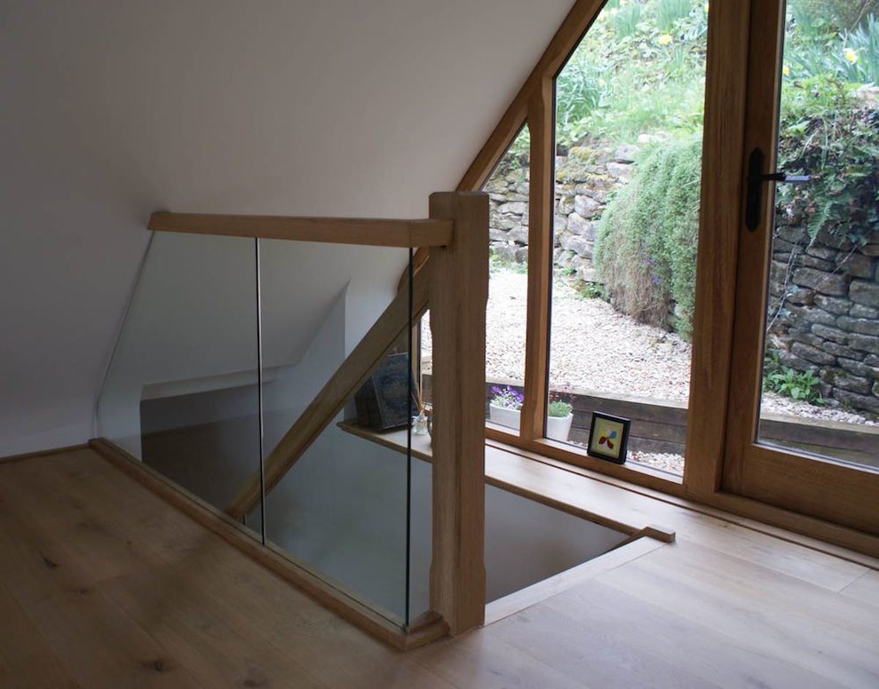 oak and glass extension to house in cotswolds - Craftsman - Staircase ...